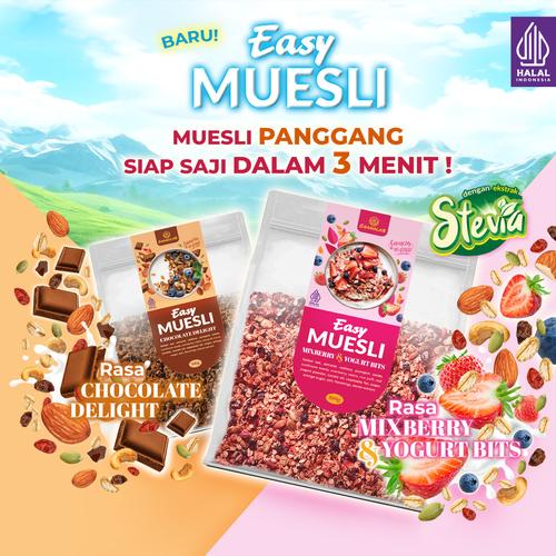 Promo Easy Muesli Mix Berry Yogurt Bits dan Chocolate Delight | Muesli Panggang Siap Makan ...