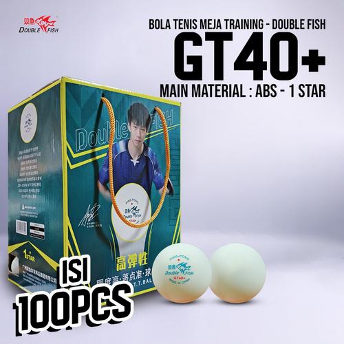 Jual Bola Latihan Pingpong Bola Tenis Meja Double Fish GT40+ 1 Star Putih Isi 100 Original ...