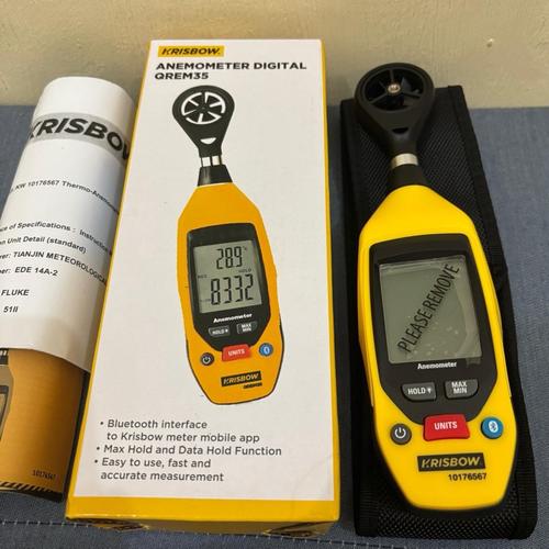 Jual Krisbow Anemometer Digital 0.4-20 M/s Alat Ukur Kecepatan dan Suhu ...