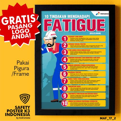 Jual Safety Poster K3 Pertamina: Tindakan Menghadapi Fatigue Kelelahan ...