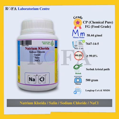 Jual Natrium Klorida / Salin / Sodium Chloride / NaCl CP 99.5% 500 ...