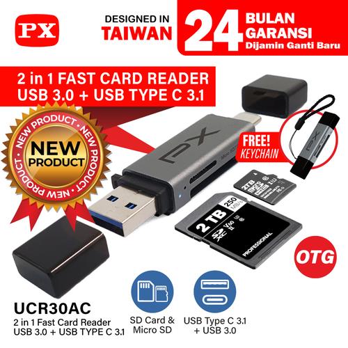 Promo USB Type C Card Reader High Speed USB 3.0 Micro SD 2 in 1 PX ...