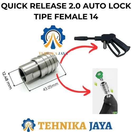 Jual Quick Release 2.0 Auto Lock M14 Konektor Steam Jet Cleaner ...