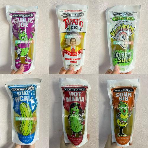 Jual VAN HOLTEN'S GARLIC JOE / WARHEADS EXTREME SOUR DILL PICKLE ...