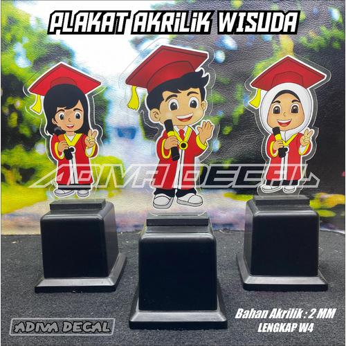 Promo (2 MM) SOUVENIR WISUDA PLAKAT AKRILIK TK/PAUD model PL piala ...