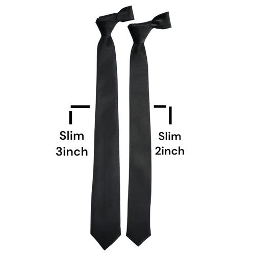 Jual dasi hitam panjang pria polos import ukuran slim 2 inch dan 3 inch ...