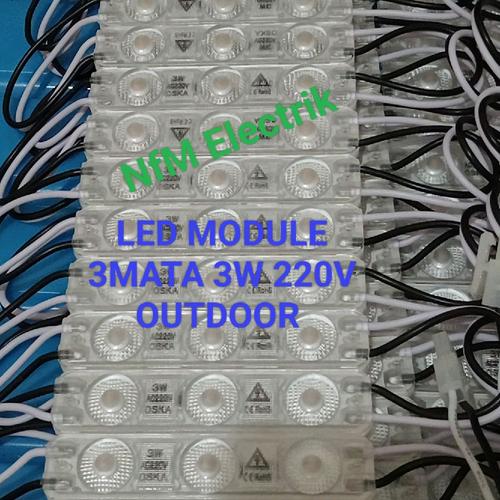 Jual LED Module 3mata 3W 220V Outdoor/ LED Strip Light Modul 3mata ...