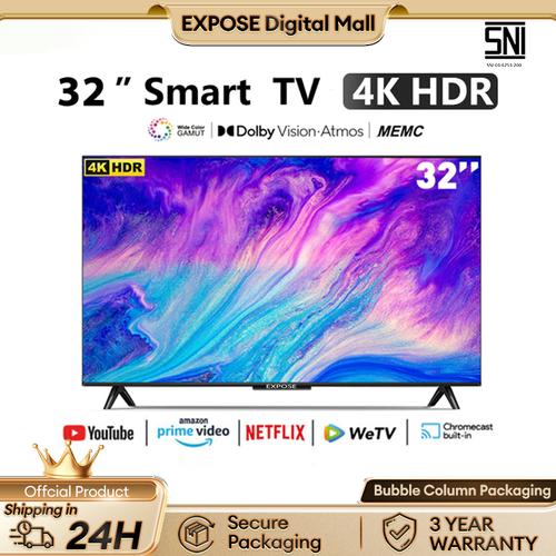 Promo Expose Smart TV Android 32 Inch 4K UHD LED TV Android OS WIFI Televisi Netflix Youtube ...