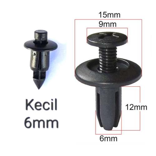 Jual Klip Kancing Baut Sekrup 6mm Hole Push Pin Universal Rivet ...