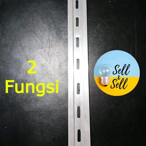 Jual Din Rail MCB 2 Fungsi TEBAL (1 meter) / Din Rell Omega Alumunium 1 ...