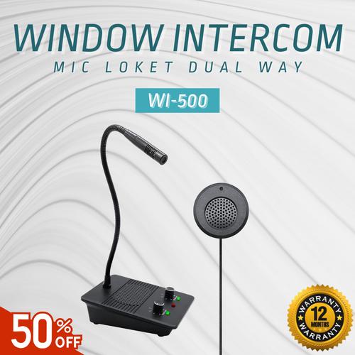 Promo KOLMI Window Counter Intercom Dual Way Mic Loket 2 Arah WI500 ...