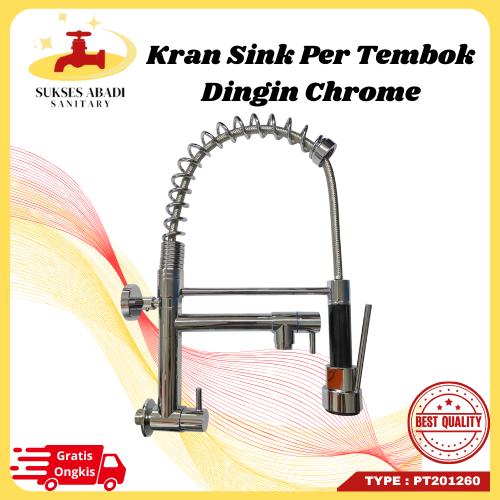 Promo Kran Sink Per Tembok Dingin Kuningan - Kran pantry hitam chrome ...