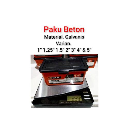 Jual Paku Beton 1 Kg Galvanis Baja Putih Tembok Hebel - 1 Inch ...