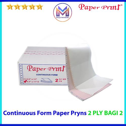 Jual Kertas Continuous Form 2 Ply Bagi 2 Paperpryns / Ukuran 9,5x11/2 ...
