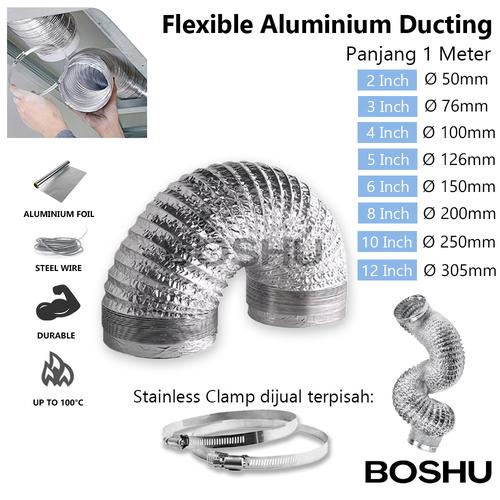 Promo Flexible Ducting Selang Aluminium Fleksibel Tahan Panas Cooker ...