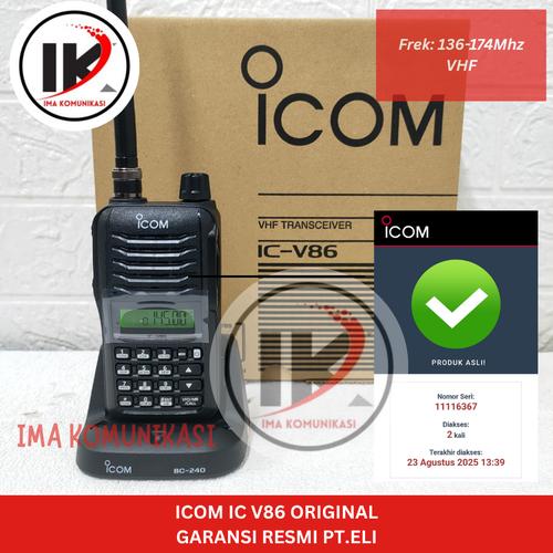 Jual Icom IC-V86 Handie Talkie VHF 136-174 MHz 7Watt Power Original ...