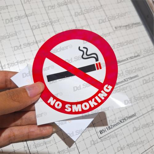 Jual Sticker No Smoking Dilarang Merokok Bulat Printcut Sticker - Kab ...