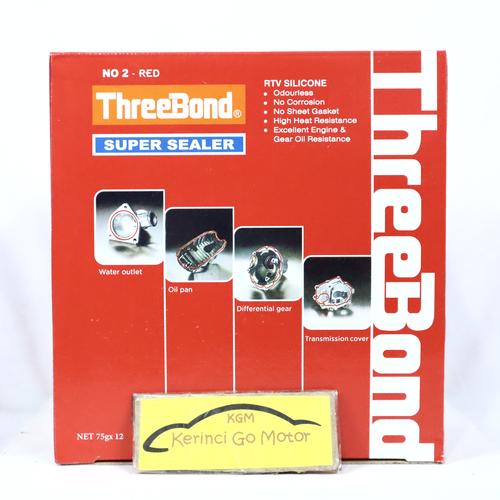 Jual Threebond Super Sealer No 2 Merah 75gr per dus High Temp RTV ...