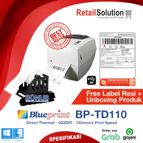Jual Printer Barcode Label Thermal USB - Blueprint TD110 / TD-110 ...