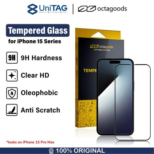 Promo Tempered Glass iPhone 16 15 Pro Max Plus Octagoods Anti Gores 9H Clear Privacy Anti Spy ...