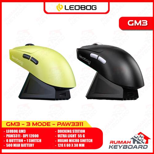 Jual LEOBOG - GM3 - 3 MODE - 12000 DPI - PAW3311 - Light Weight 55 Gram ...