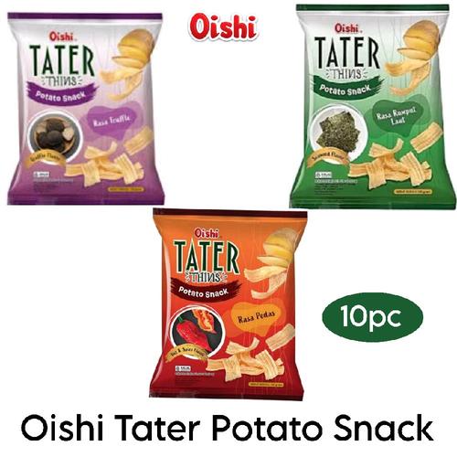 Jual Oishi Tater thins potato snack keripik kentang isi 10pc - Truffle ...