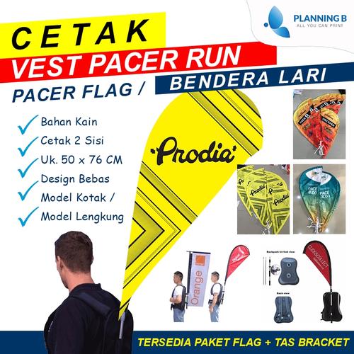 Jual Bendera Pacer / Pacer Flag / Bendera Lari / Running Vest / Vest ...