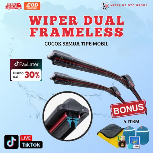 Jual Wiper Dual Frameless Wiper Model Double Karet Tanpa Rangka Besi ...