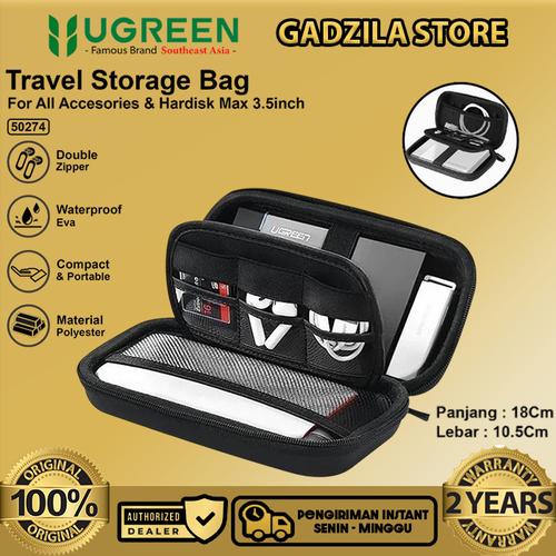 Promo UGREEN Storage Travel Pouch HardCase 2.5 Inch Tempat Hard Drive ...