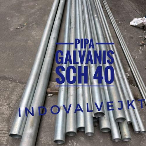 Jual pipa galvanis sch 40 4" inch , 6 meter, galvanized pipe dn100 / 4 ...