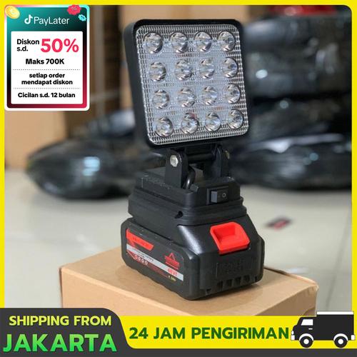 Jual Lampu Sorot Led Cordless Lithium Electric Lampu Tembak Baterai 21 ...