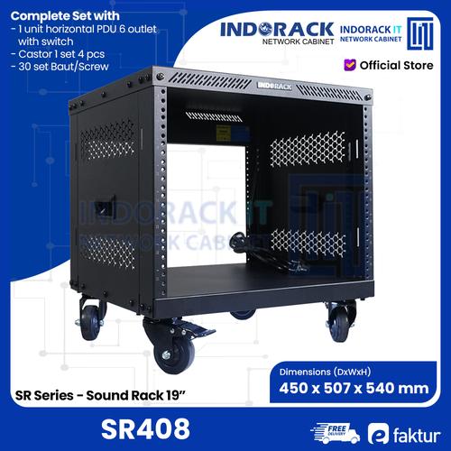 Promo Rack Audio 8U Depth 450mm Rack Audio Sound System Mixer SR408 ...