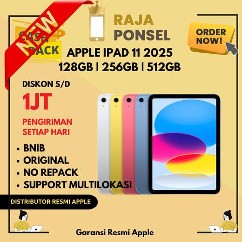 Promo Apple iPad 11 2025 128GB 256GB 512GB 11th Gen 11" Blue Yellow ...