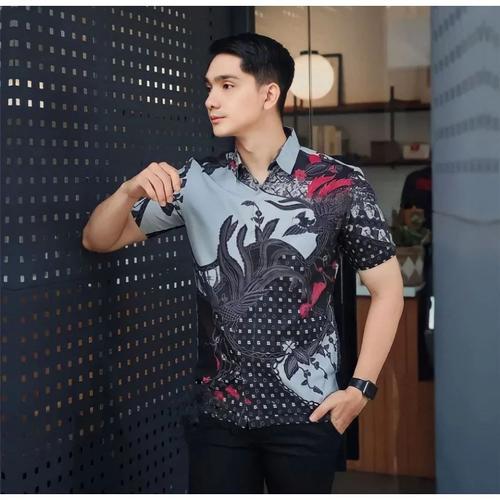 Promo Batik Pria Lengan pendek motif GAGAK ABU Terbaru 2024 Batik ...