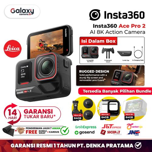 Promo Insta360 Ace Pro 2 8K AI Powered Action Camera Insta 360 Garansi Resmi - Battery-Premium ...