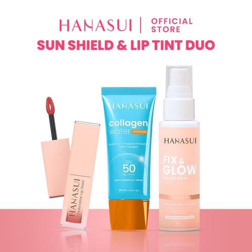 Jual Hanasui Sun Shield & Lip Tint (bdl) - 01 Cherry, Sunscreen spf 50 ...