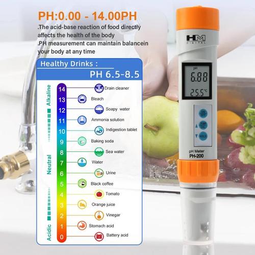 Jual HM Digital PH-200 Waterproof IP67 PH Meter Temperature with ...