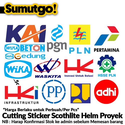 Jual Cutting Sticker Helm Safety Proyek Logo K3 Safety First KAI KERETA ...