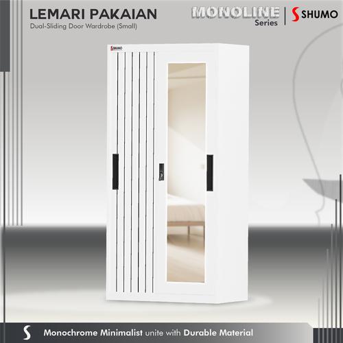Promo Lemari Pakaian Besi 2 Pintu Sliding |LP Baju Sleding Kaca 201 D - MOTIF-J, TANPA RAKIT ...