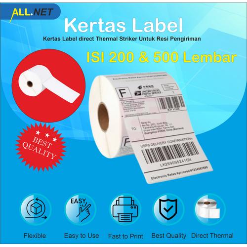 Jual Kertas Thermal Label 100 dan 80mm Thermal Label Direct Barcode isi ...