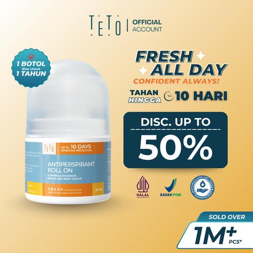Jual [Creator Exclusive] TETO Antiperspirant Bukan Deodorant Roll On ...