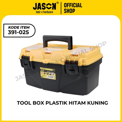 Jual JASON TOOL BOX PLASTIK HITAM KUNING - TEMPAT PENYIMPANAN ALAT PERKAKAS - KOTAK PERKAKAS ...
