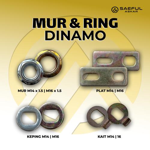 Promo Mur Baut dan Ring Mur Ring Set Dinamo Ukuran 14" 16" Skuter ...