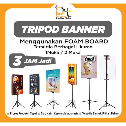 Jual TRIPOD BANNER / FOAM BOARD / POSTER BOARD 1muka Tanpa kaki / plus ...