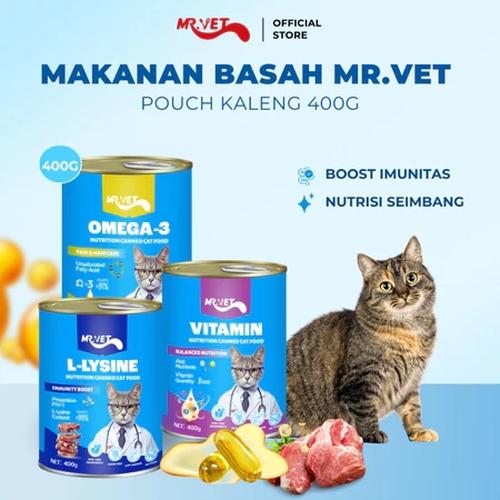 Promo [NEW] Mr. Vet Cat Pouch - Pouch Makanan Basah Kaleng 400g VITAMIN ...