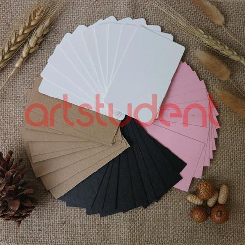 Promo Blank Card Kartu Polos Kosong 50 Lembar Cards Kertas - Coklat ...