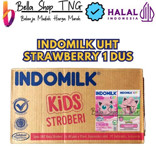 Jual Indomilk Strawberry Susu UHT Kemasan Pokemon 115 mL x 40pcs - Kota ...