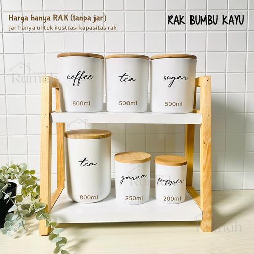 Jual RAK BUMBU DAPUR 2 tingkat Estetik Kayu Putih - Jakarta Barat ...