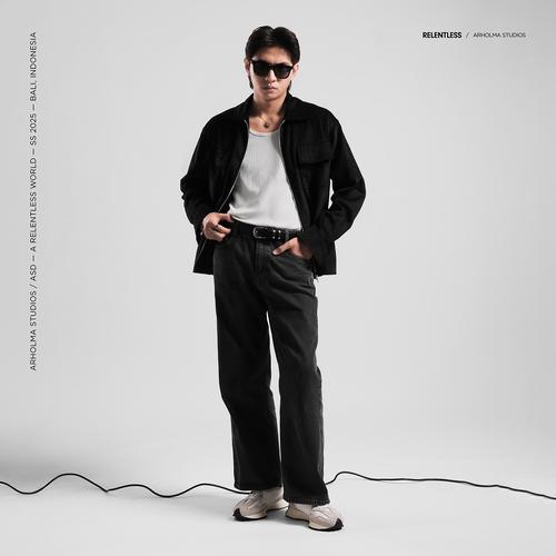 Jual ARHOLMA STUDIOS - CORDUROY ZIP JACKET 'HIRAETH' BLACK Zipper Pria ...