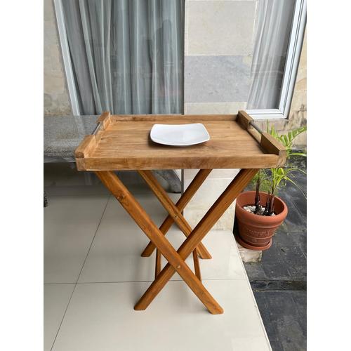 Jual Jack Tray Kayu Jati / Stand Nampan Lipat / Tray Holder / Folding ...